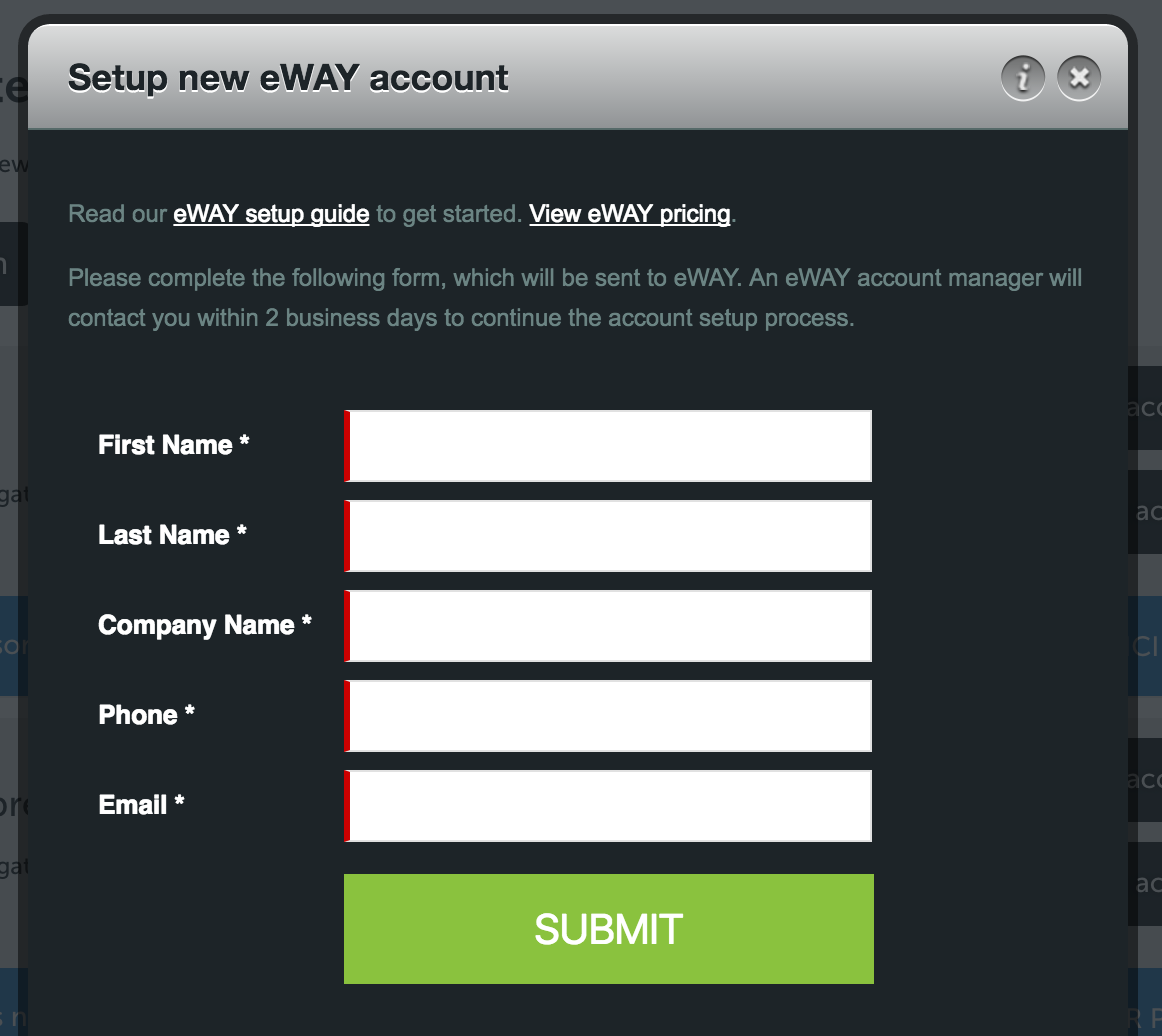 Setting up eWAY payments – Rocketspark